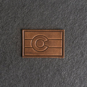 Colorado Flag Leather Patches - Perfect for Bags, Hats, and Jackets