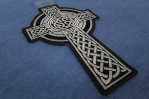 Celtic Cross Small Patch - A Detailed Christian Design for Fashion and