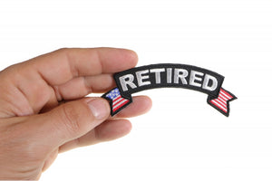 Retired Small Rocker Patch with American Flag Tips