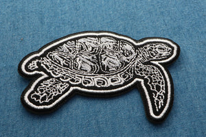 Tribal Turtle Embroidered Patch – Unique & Stylish Design for Jackets,
